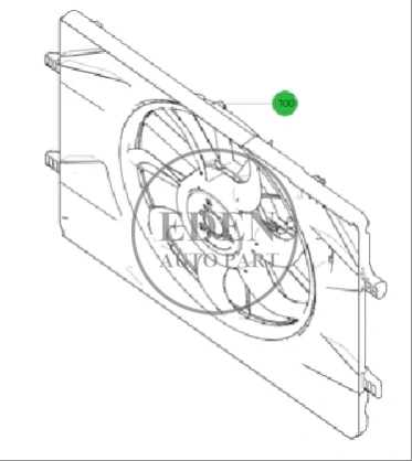 1308111XGW01B HAVAL COFFEE 02 Radiator fan assembly GWM HAVAL AUTO ...